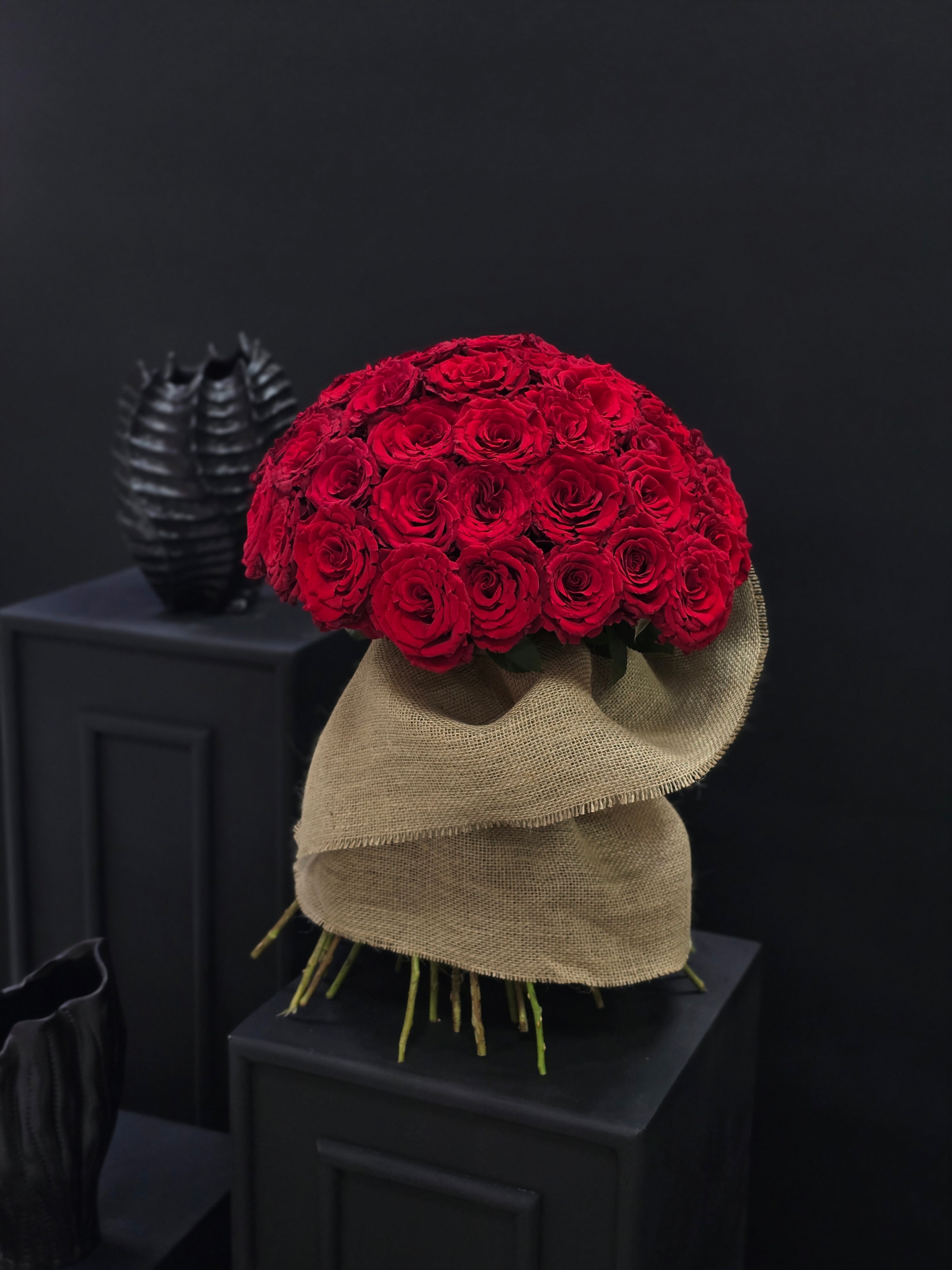 Radiant Love: 50 Red Roses Bouquet – Al Kady Gifts
